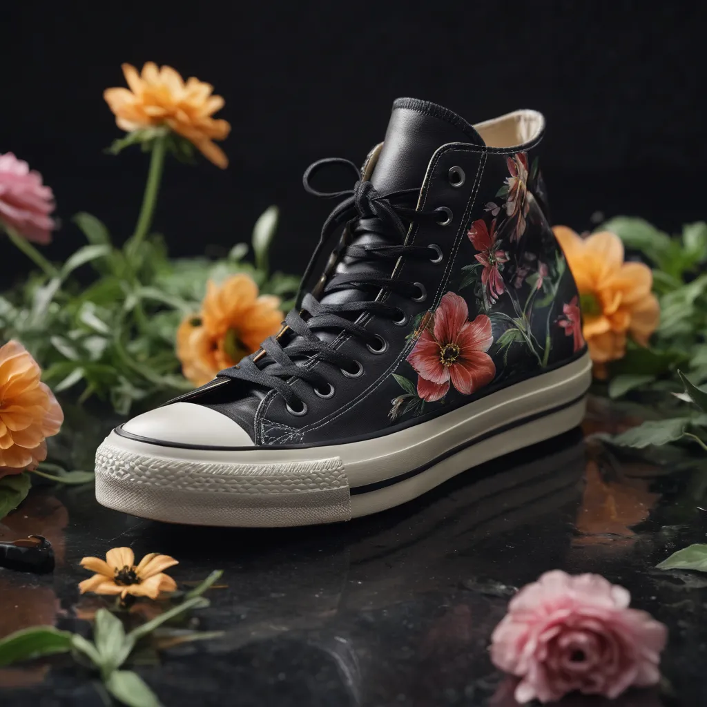 Exploring Black Platform Converse with Floral Designs
